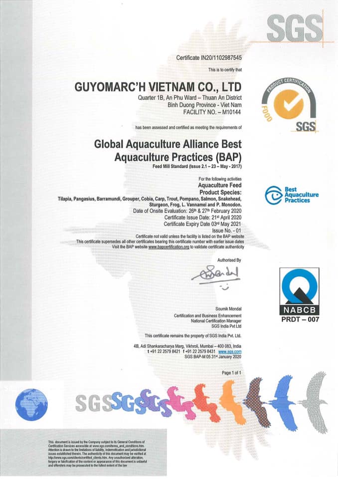 ADM Animal Nutrition Vietnam receives BAP (Best Aquaculture Practices ...